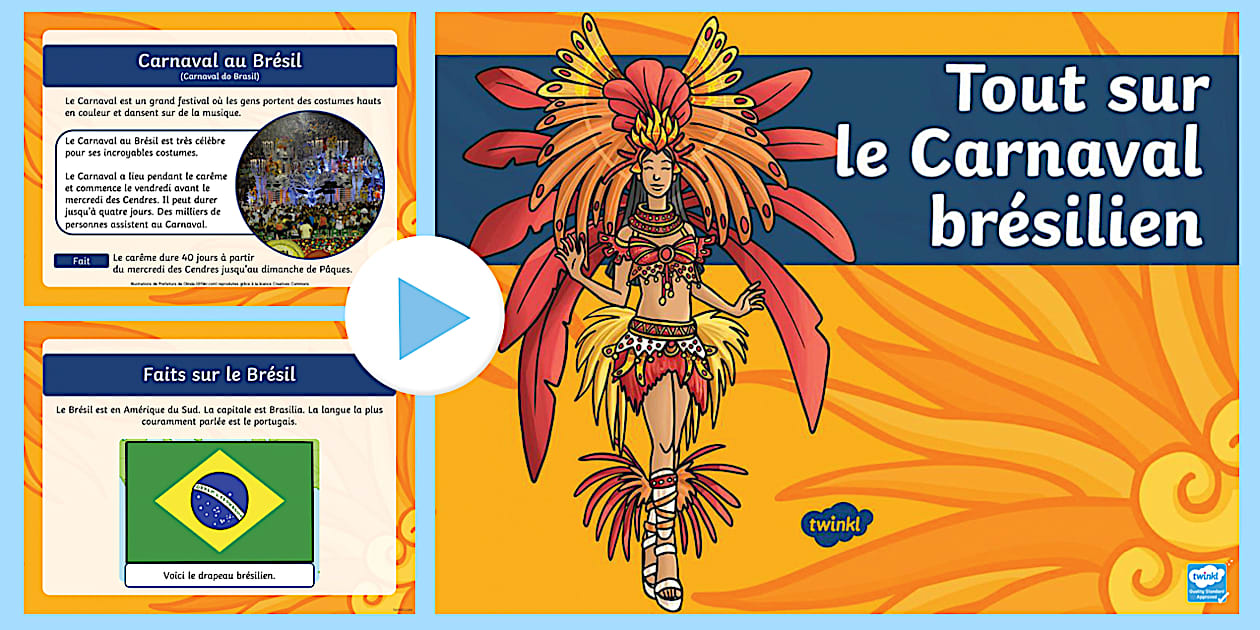 Powerpoint : Carnaval au Brésil (teacher made) - Twinkl