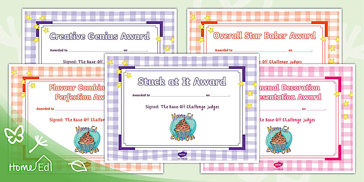 Bake-Off Challenge 2022 Winners Certificates Pack - Twinkl