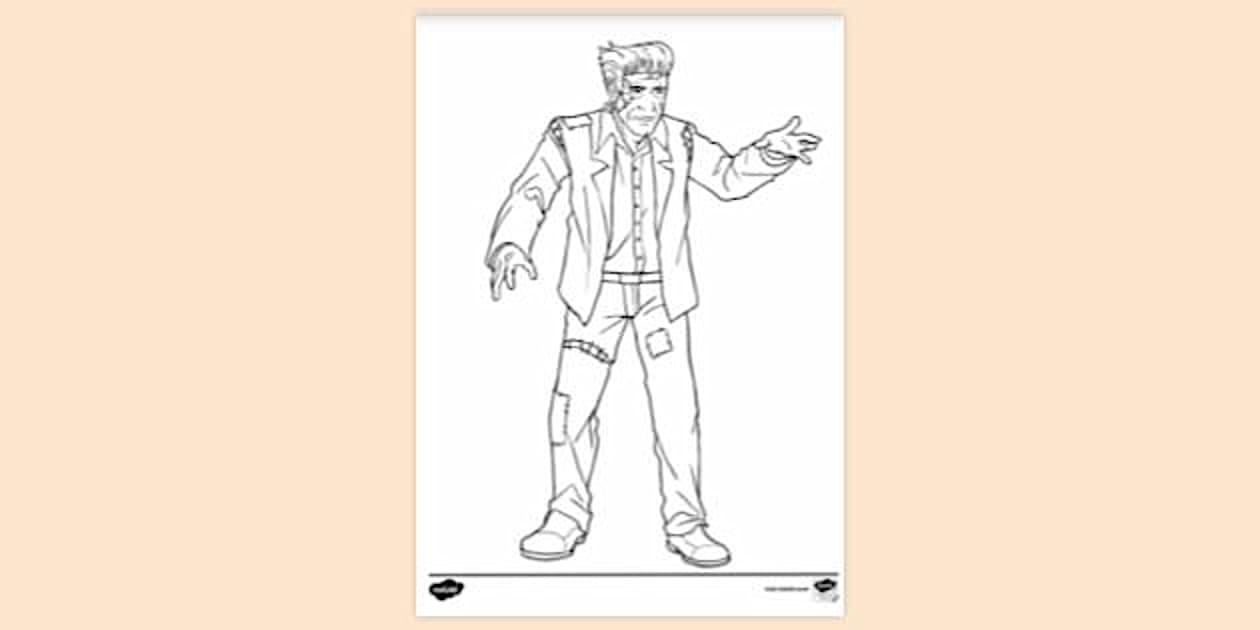 Zombie Colouring | Colouring Sheets - Twinkl