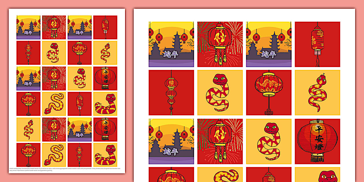 Year of the Snake Chinese New Year stickers - Twinkl