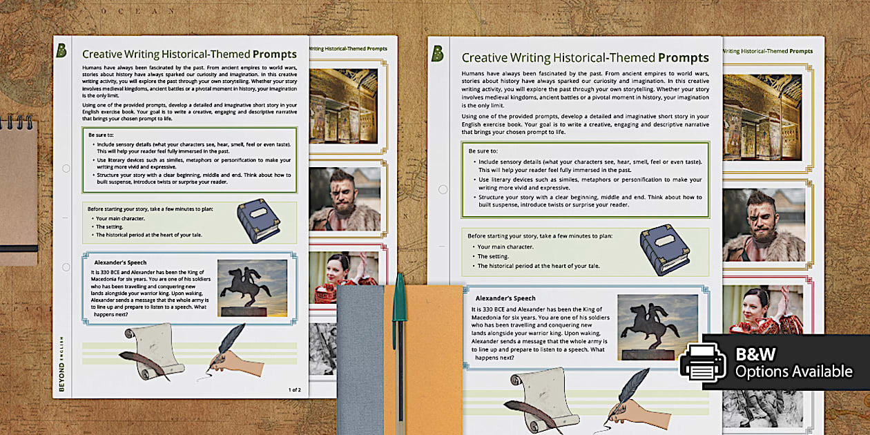 Creative Writing Historical Prompts (teacher made) - Twinkl
