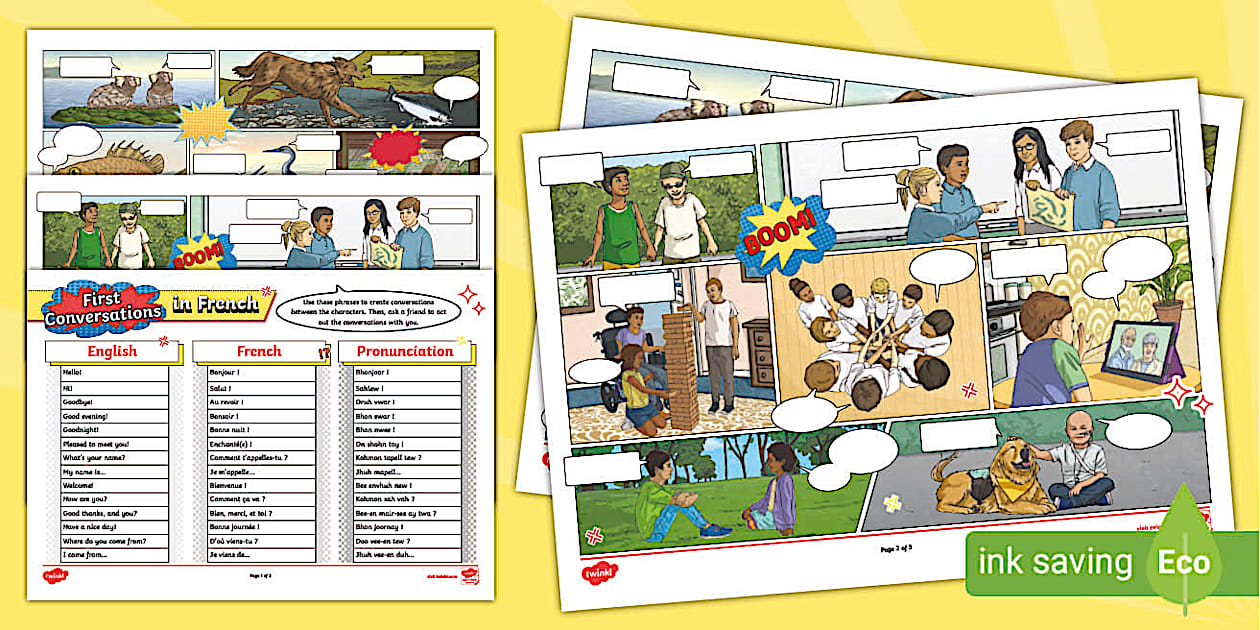 Editable French: First Conversations (teacher made) - Twinkl