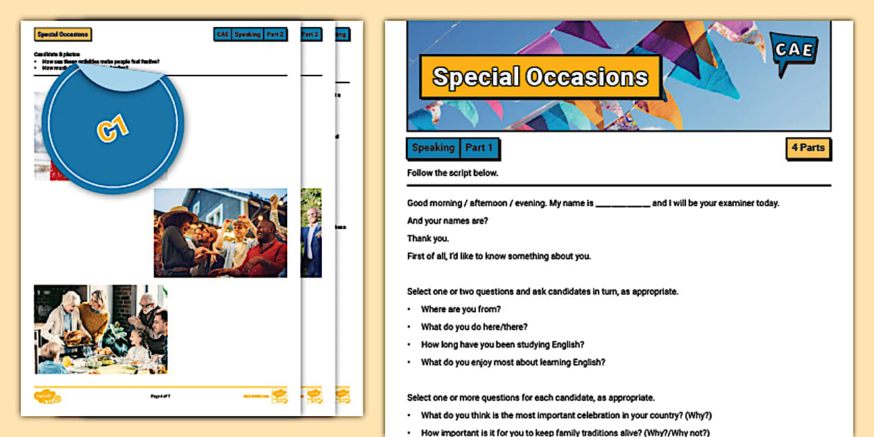 Twinkl C1 Advanced Speaking Practice Pack (teacher made)