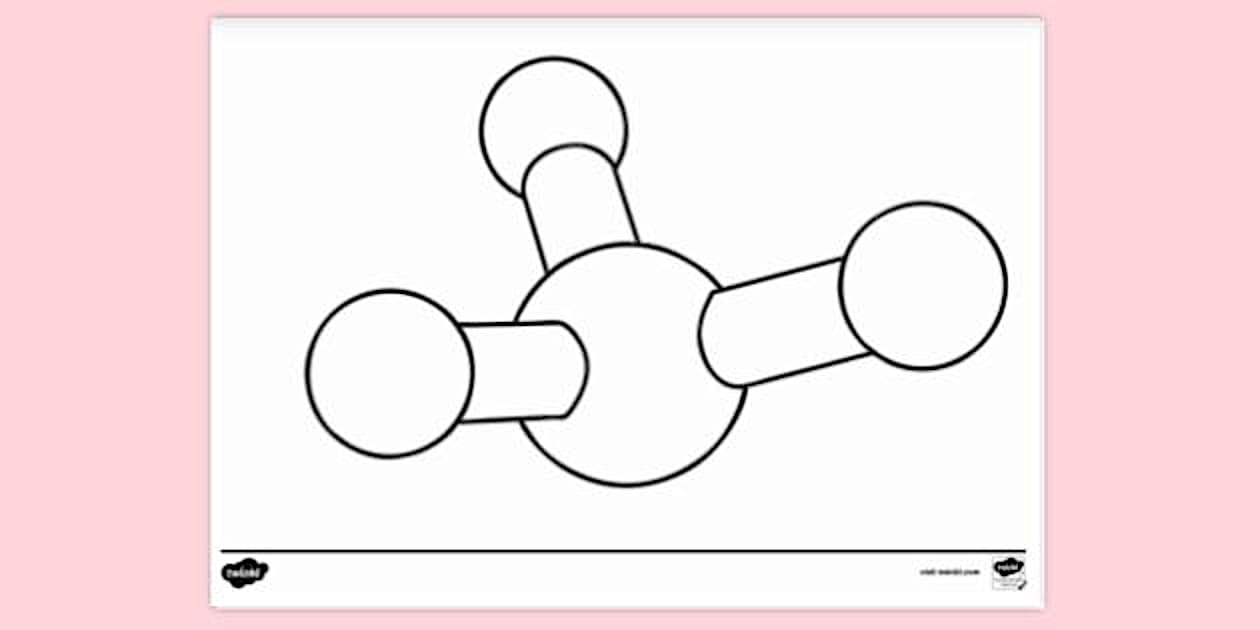 Ammonia Molecular Model Colouring Sheet | Colouring Sheets