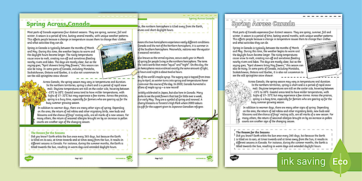 The Season of Spring Across Canada | Canada Spring Facts