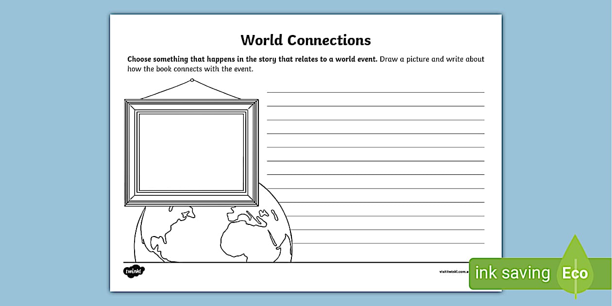 World Connections Comprehension Worksheet (teacher made)