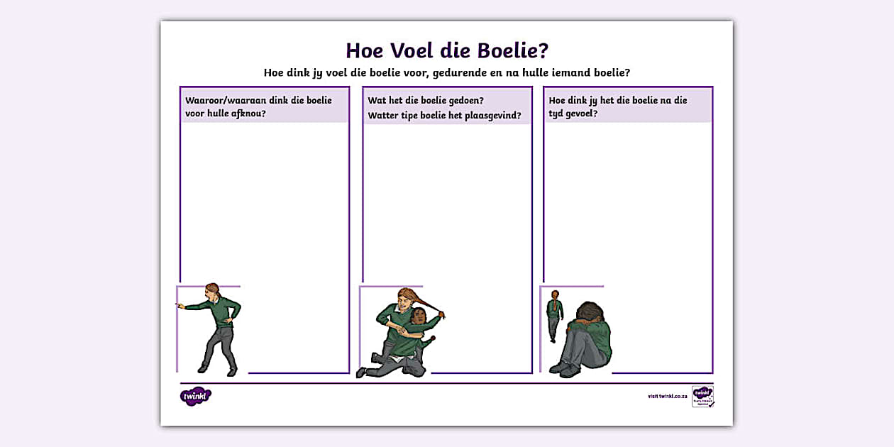 Hoe Voel die Boelie? - Aktiwiteit (Teacher-Made) - Twinkl