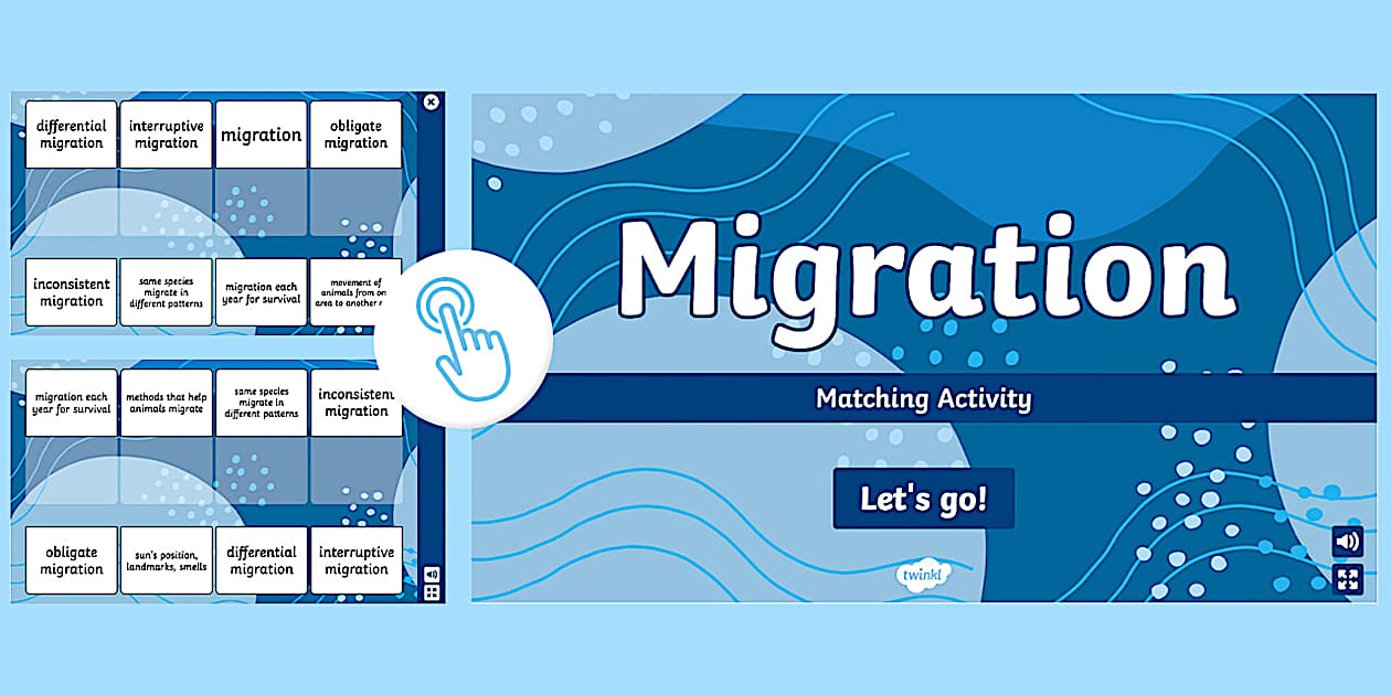 Migration Vocabulary Matching Mat for 6th-8th Grade - Twinkl