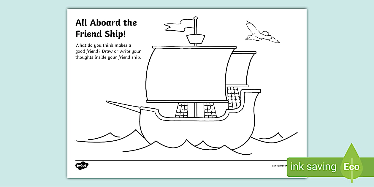 Friend Ship Activity Sheet (Teacher-Made) - Twinkl