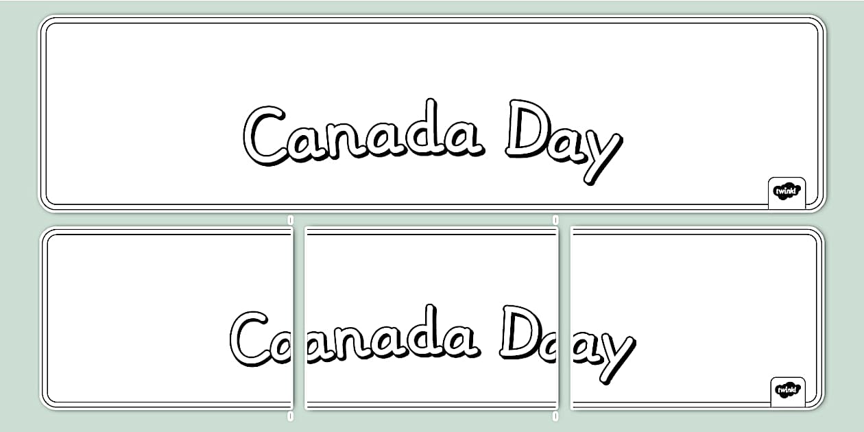 Canada Day Collaborative Drawing Display Banner - Twinkl