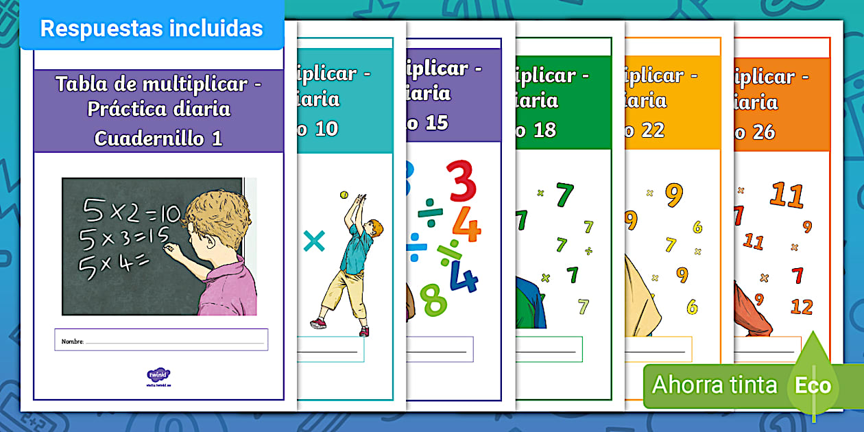 Pack de cuadernillos: Tablas de multiplicar - Twinkl