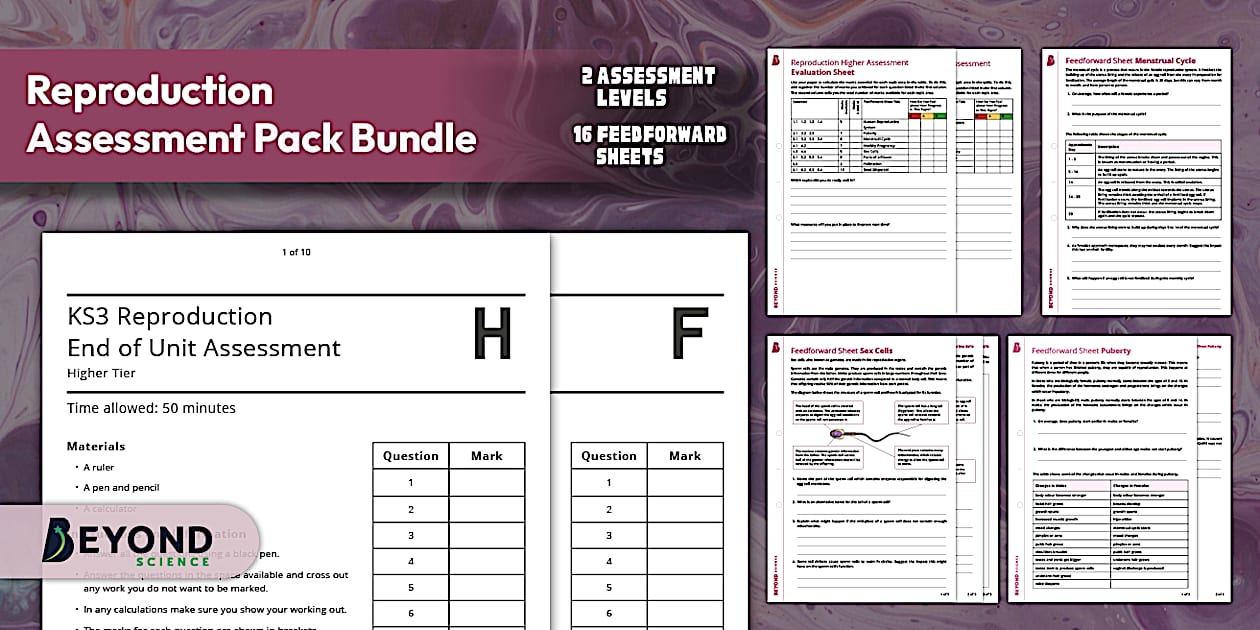 KS3 Reproduction Assessment Pack Bundle