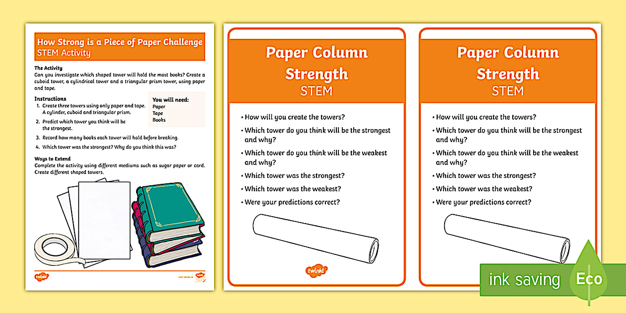 STEM Challenge Lesson Pack - Paper Column Strength | Twinkl