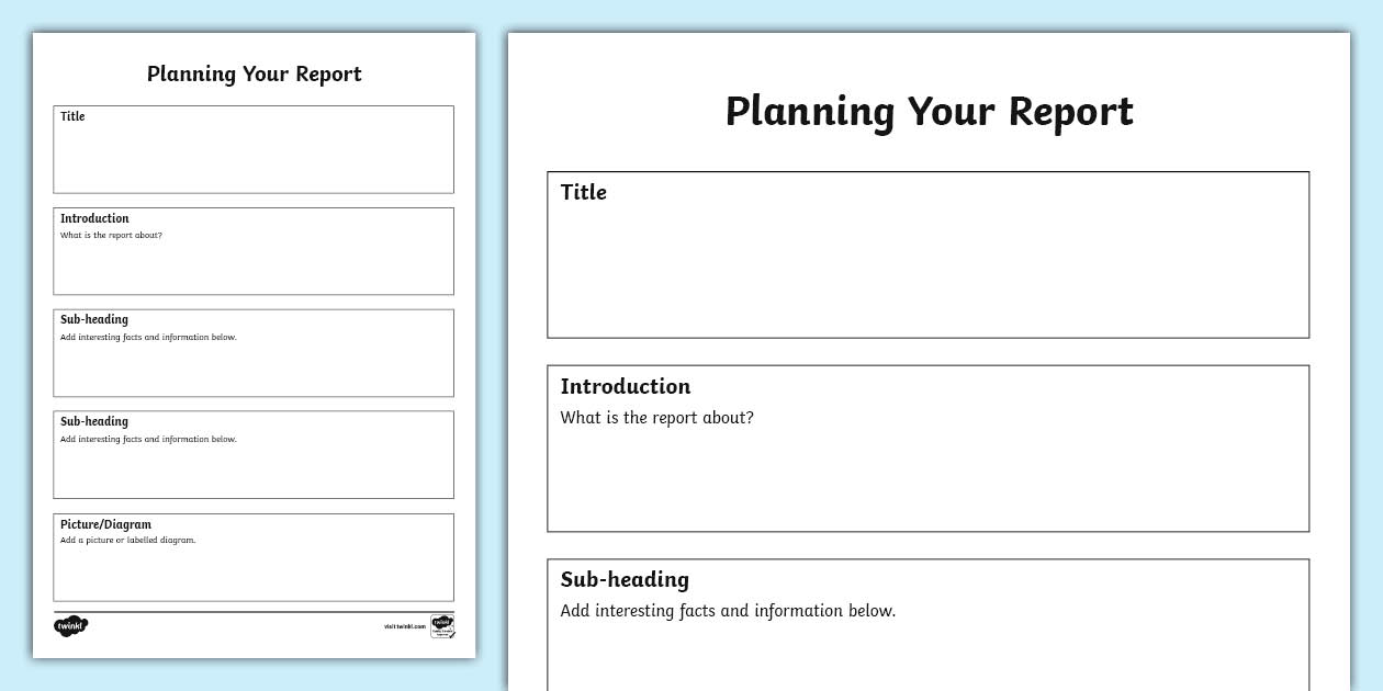 Non-Chronological Report KS2 Writing Template - Resources