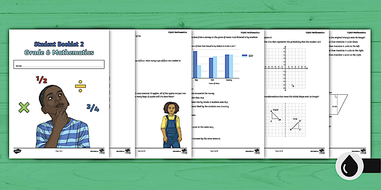 EQAO Grade 6 Mathematics Booklet 2 (teacher made) - Twinkl