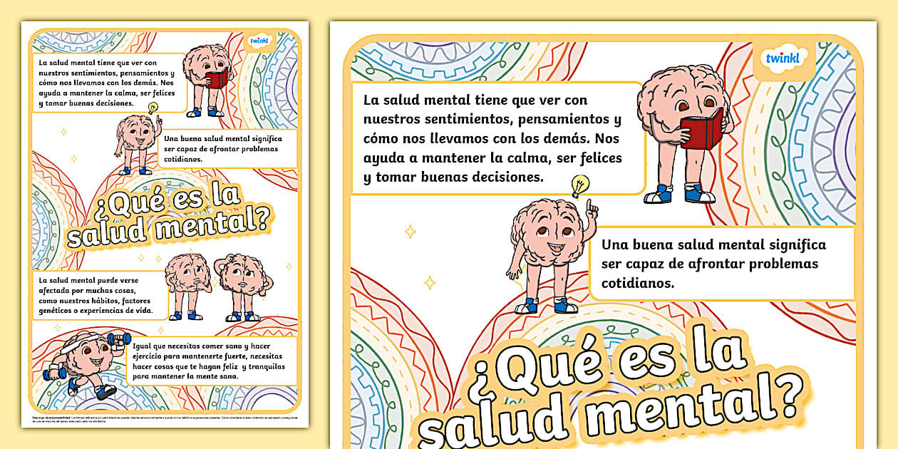 Cartel de salud mental para niños | Twinkl (teacher made)