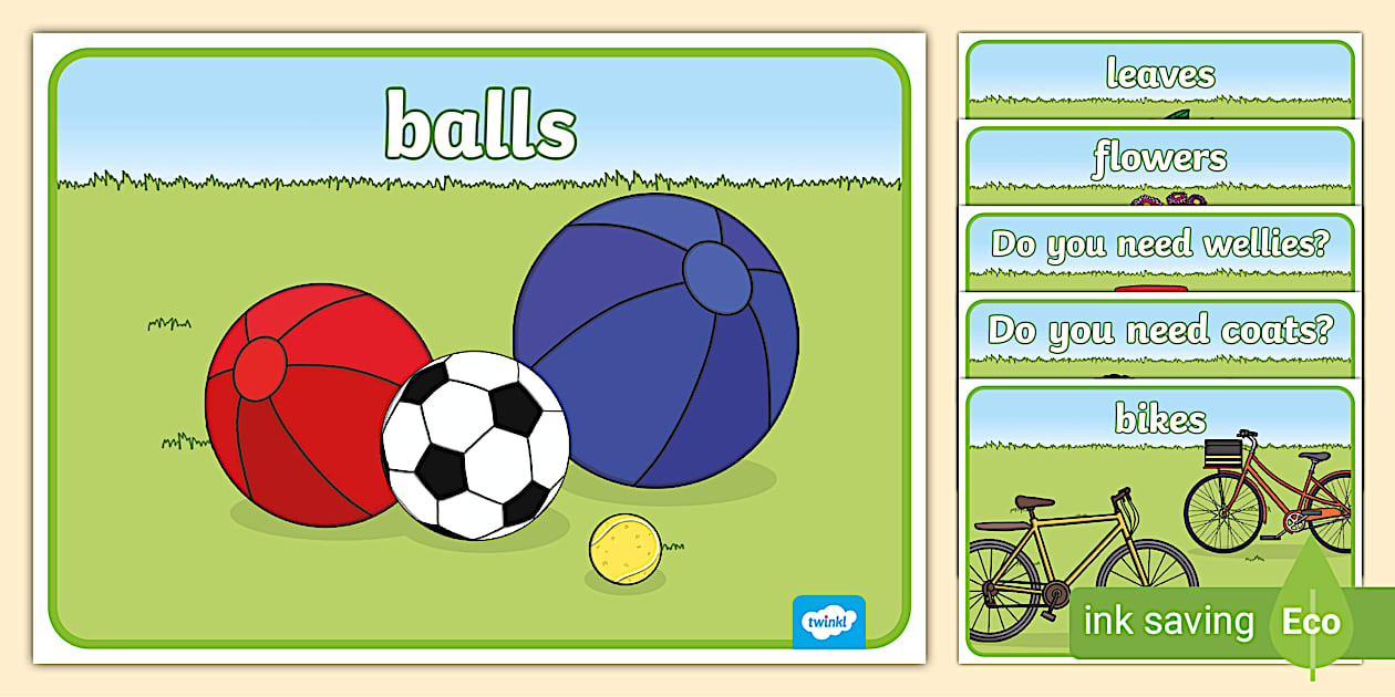 👉 Outdoor Kindergarten Area Word Posters (Teacher-Made)