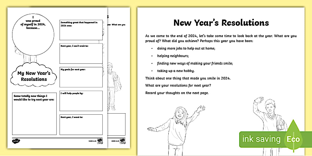 New Year's Resolutions (teacher made) - Twinkl