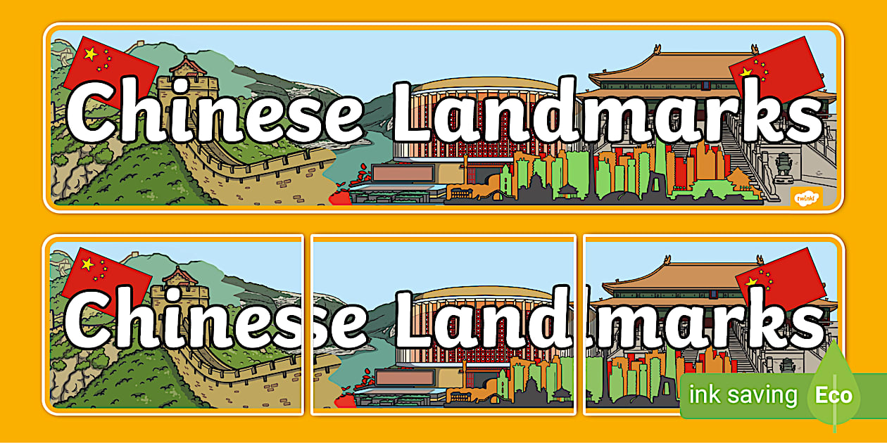 Chinese Landmarks Display Banner | Twinkl | China | Display