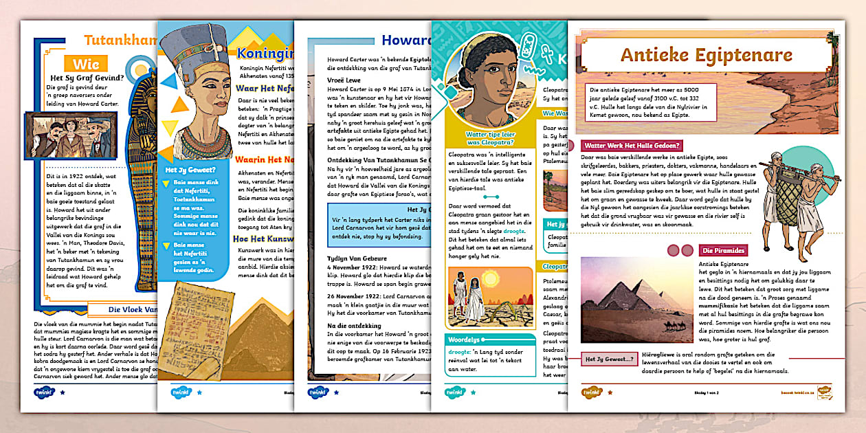 Antieke Egipte Leesbegrip-Pak (Teacher-Made) - Twinkl