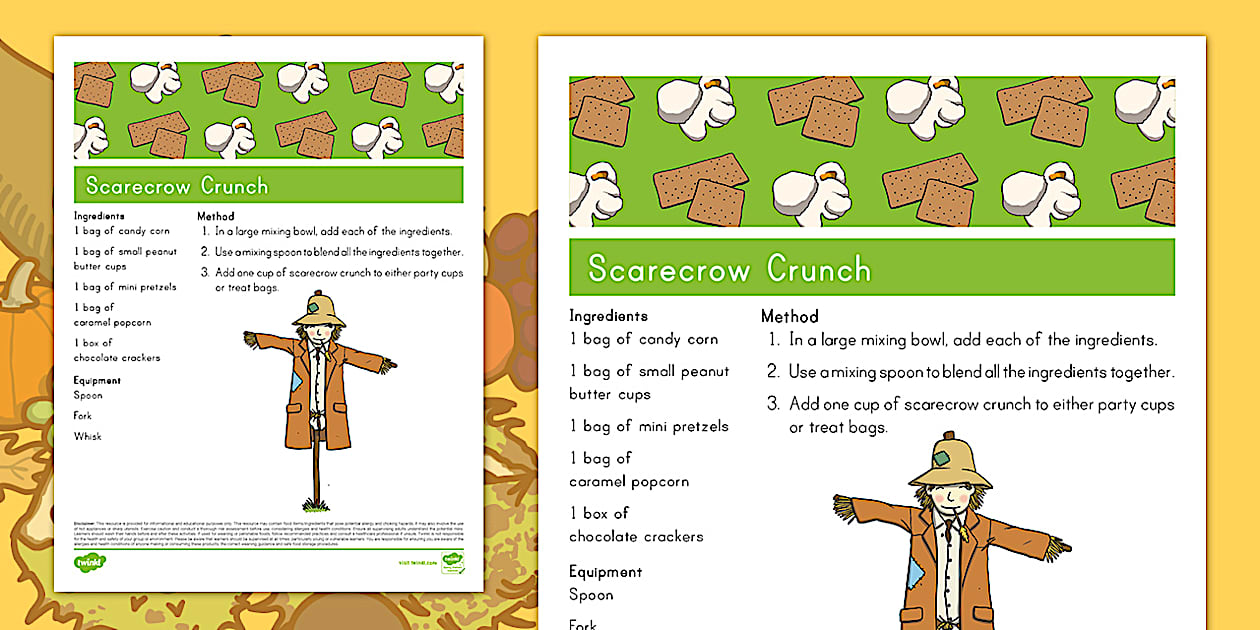 Scarecrow Crunch Recipe (phát triển bởi giáo viên)