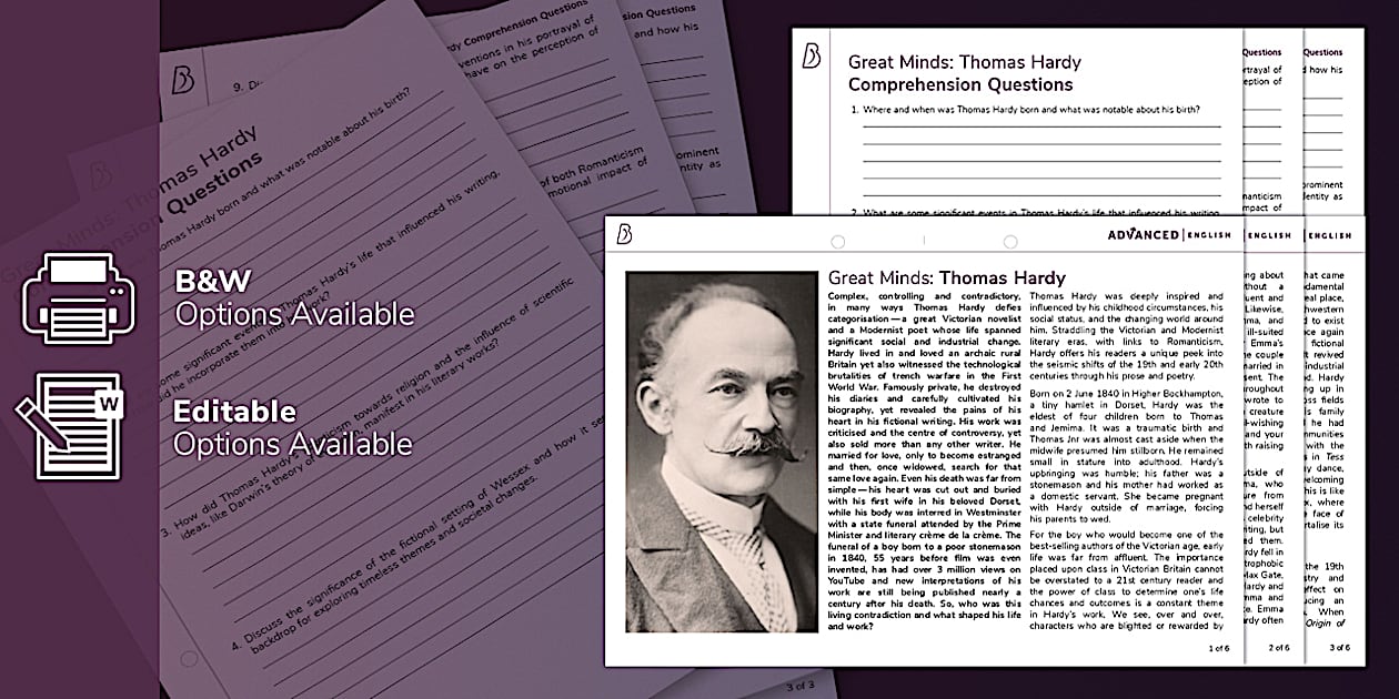 Thomas Hardy Short Biography | Reading Comprehension