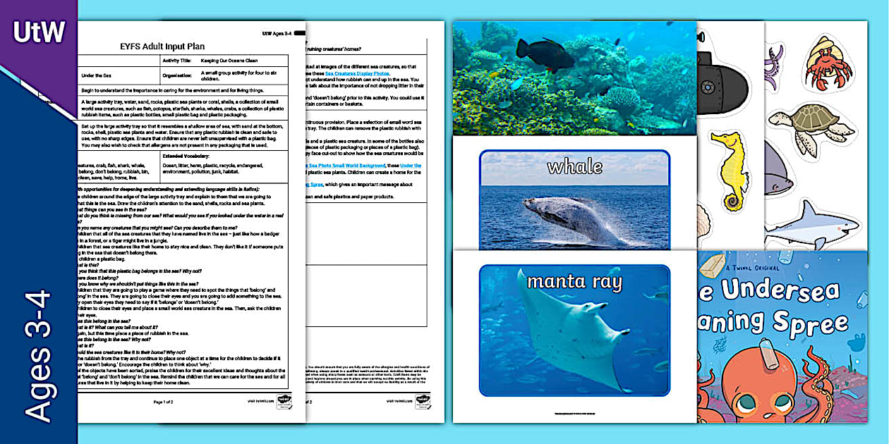 EYFS Keeping Our Oceans Clean Adult Input Plan Resource Pack