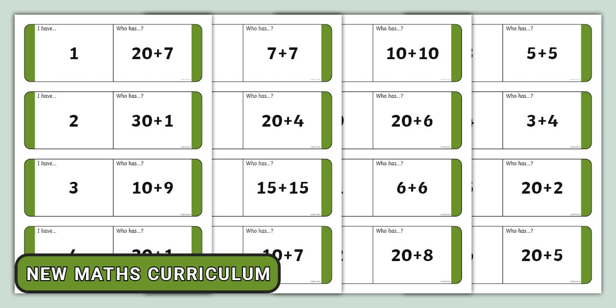 Sets and Operations Addition Football Loop Cards - Twinkl