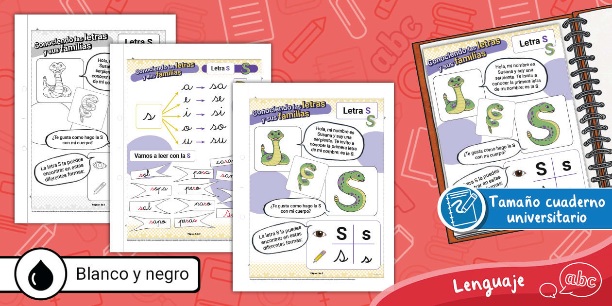 Guía | Trabajo | Letras | s | S