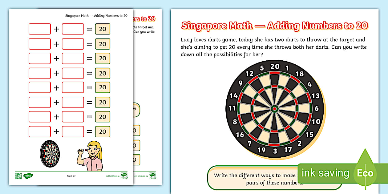 *Singapore Math -- Adding Numbers to 20* (Teacher-Made)