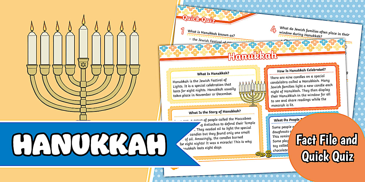 KS1 Hanukkah Fact File and Quick Quiz