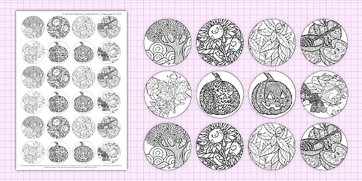 Autumn | Mindfulness Colouring Stickers (teacher made)