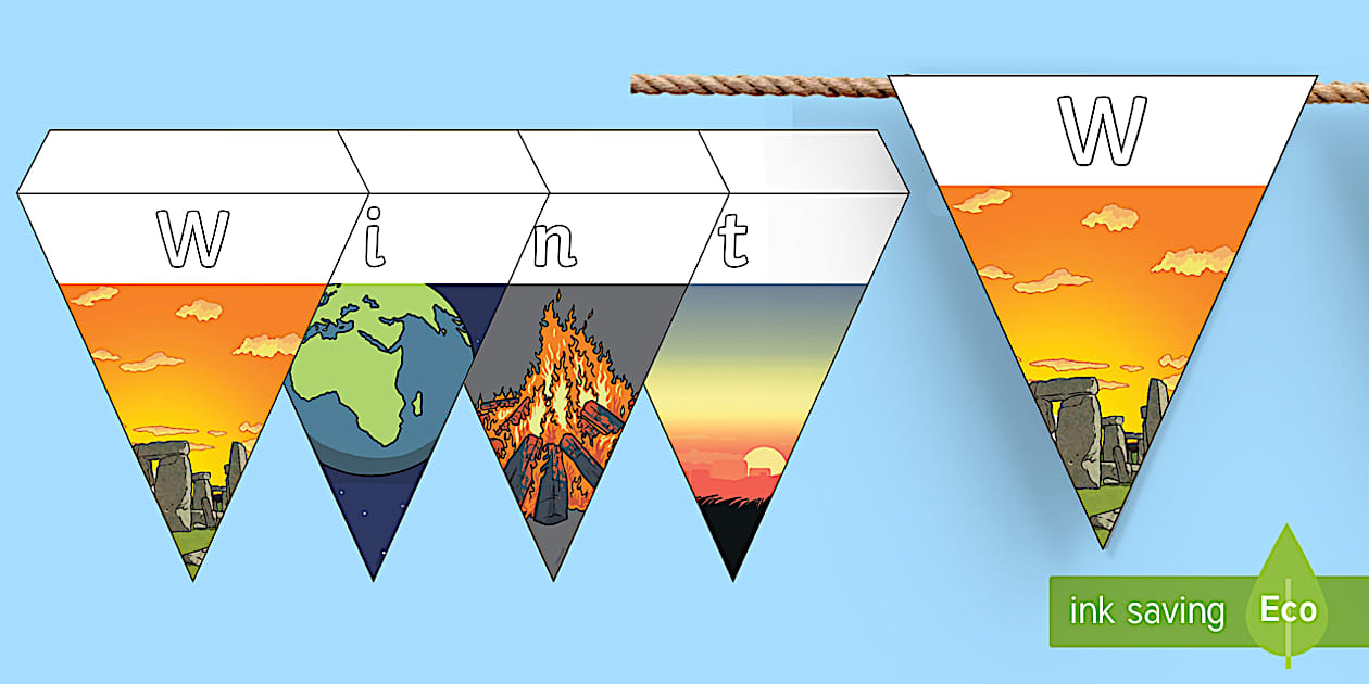 Winter Solstice Display Bunting (Teacher-Made) - Twinkl