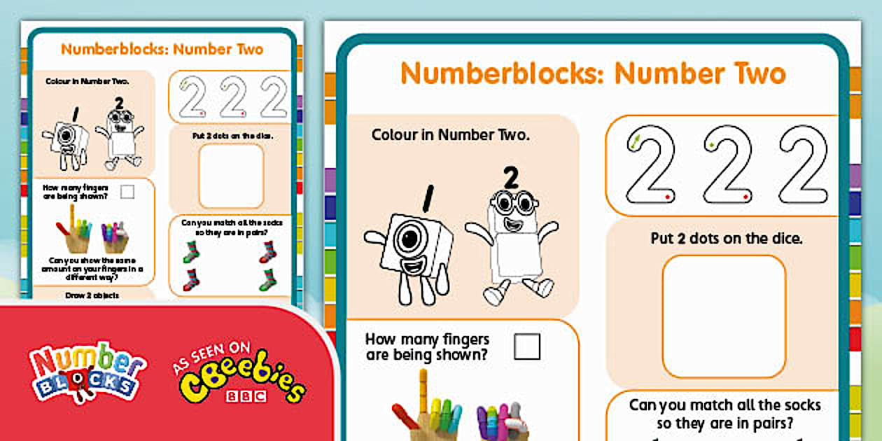 👉 Numberblocks: Number 2 Activity Sheet (Teacher-Made)
