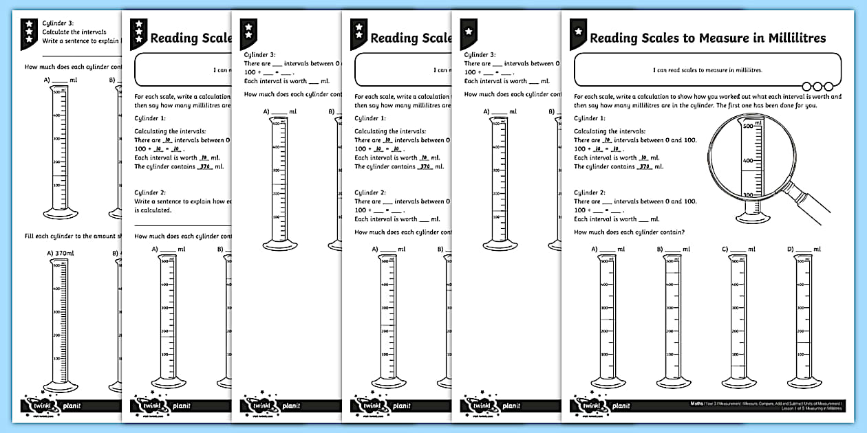 Lower Ability Reading Scales to Measure in Millilitres Differentiated