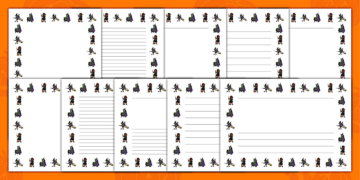 Halloween Witch Page Border Pack (teacher made) - Twinkl