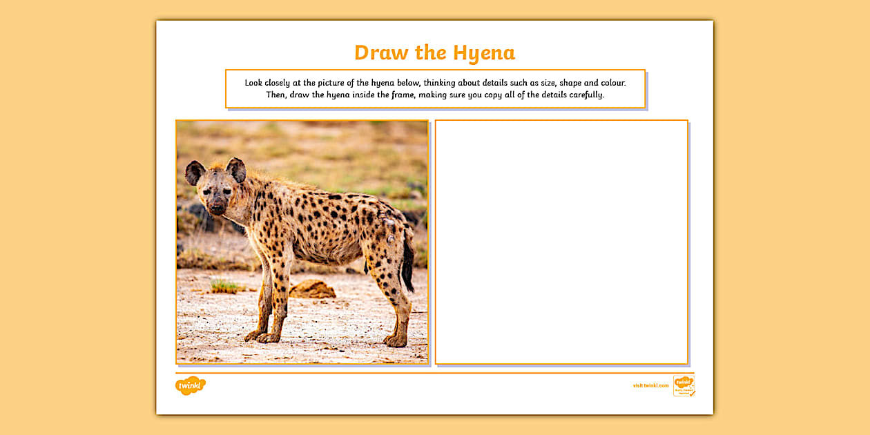 Draw the Hyena Art Activity (ティーチャーメイド)