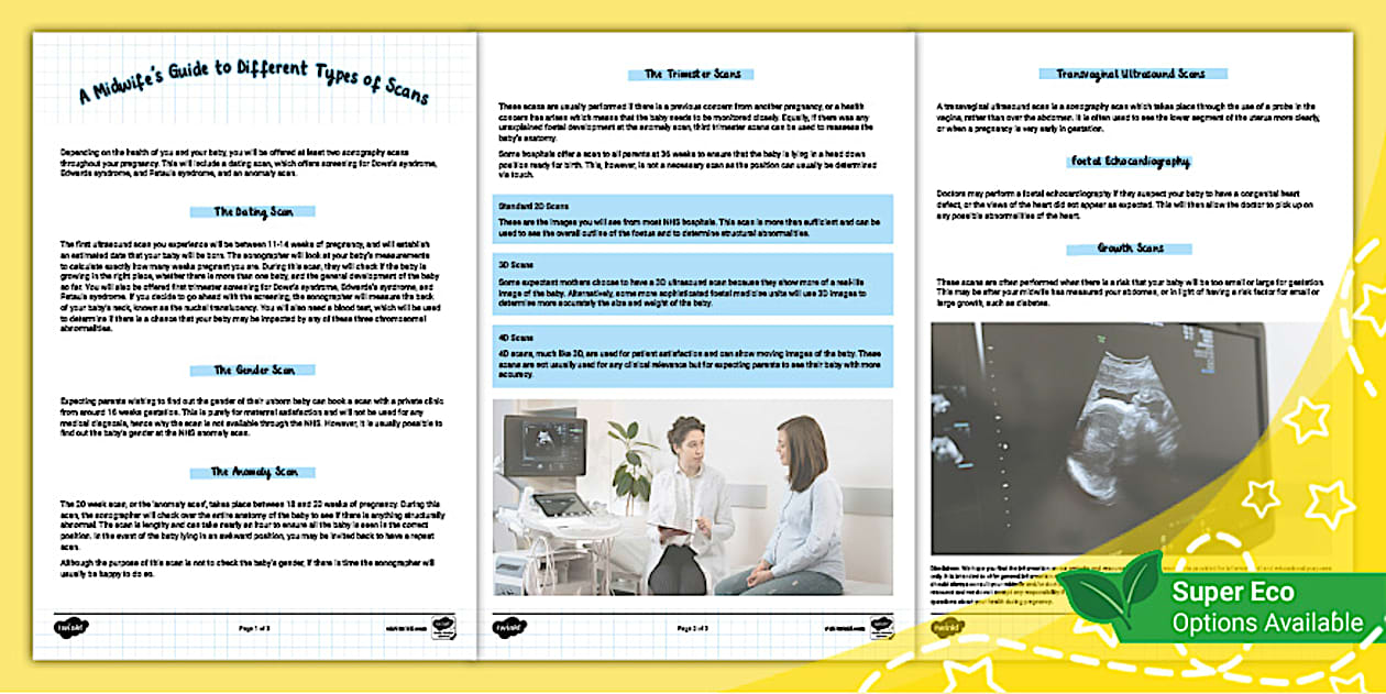 A Midwife’s Guide to Sonography Scans (teacher made)