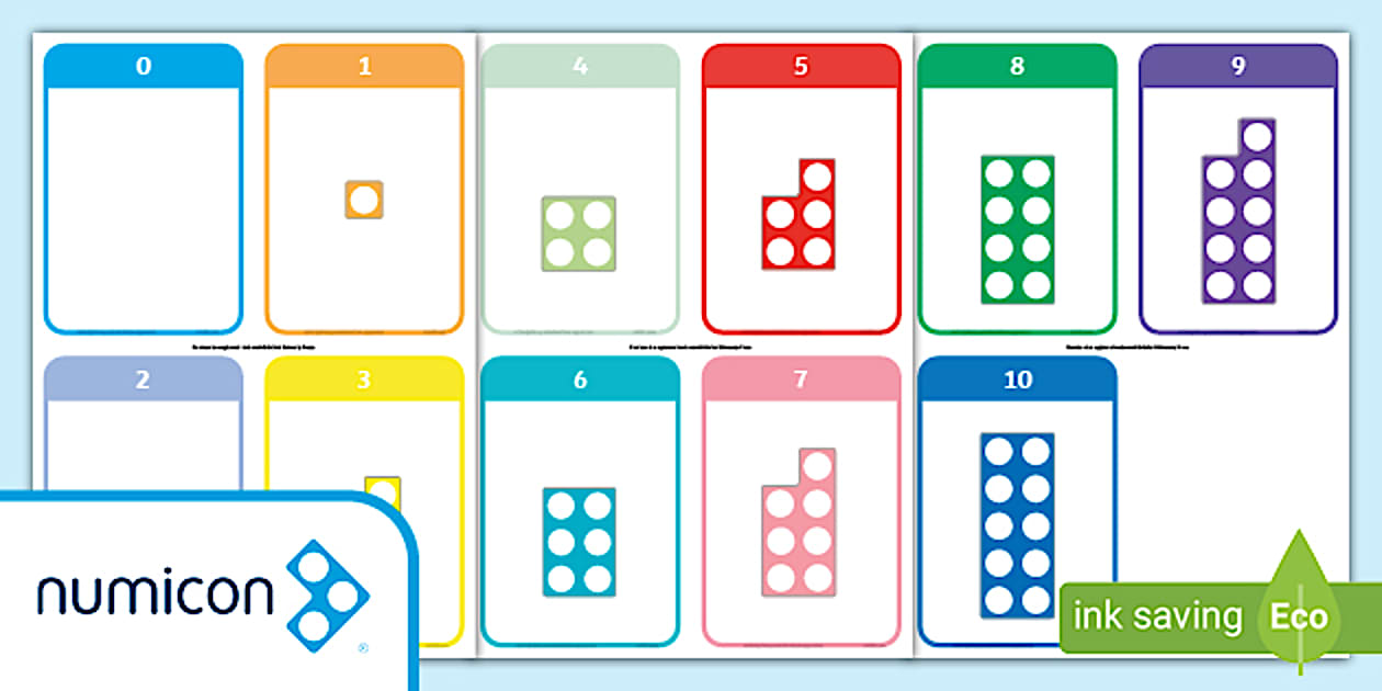 Numicon Shape Number Cards (teacher made) - Twinkl