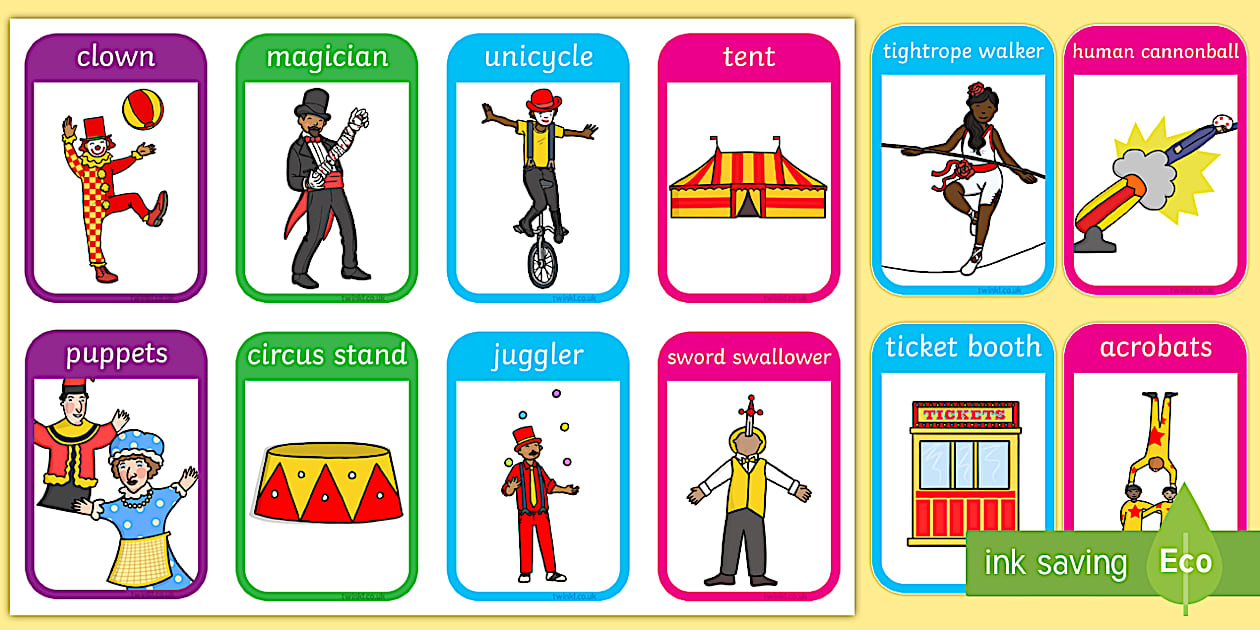 Cursive Circus Flashcards (teacher made) - Twinkl