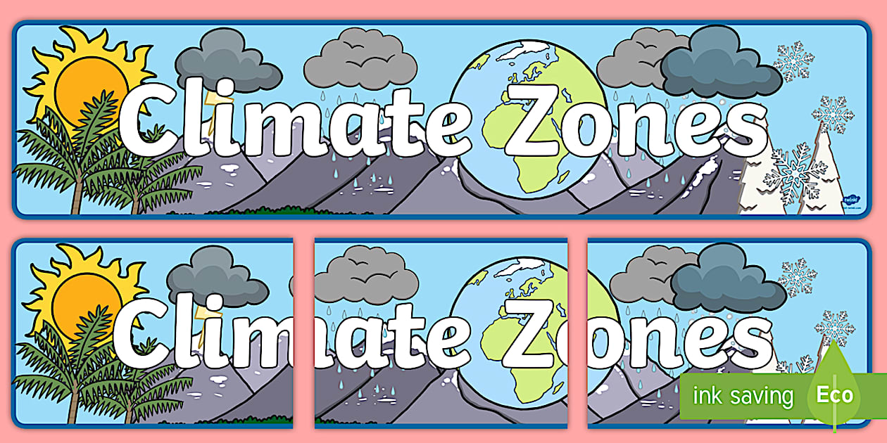 Cursive Climate Zones Display Banner (teacher made) - Twinkl