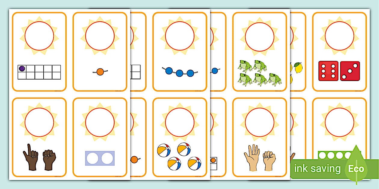 1-10 Number Representation Matching Activity (teacher made)