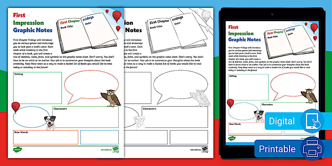 First Chapter Friday First Impressions Graphic Notes