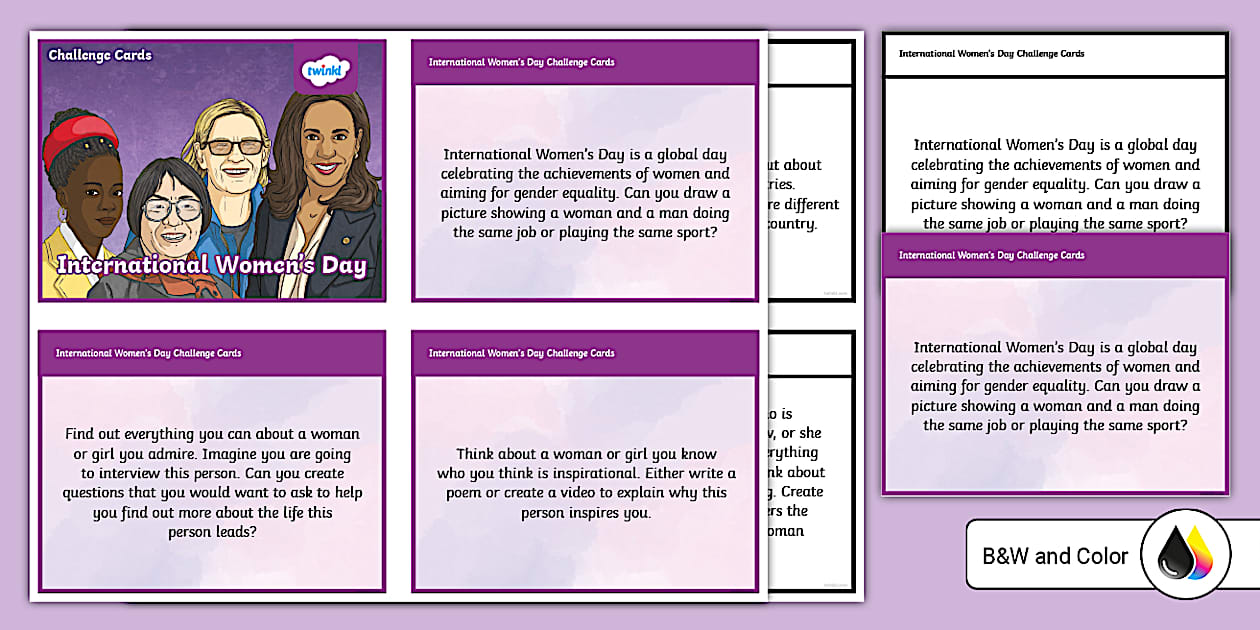International Women's Day Challenge Cards | Twinkl USA