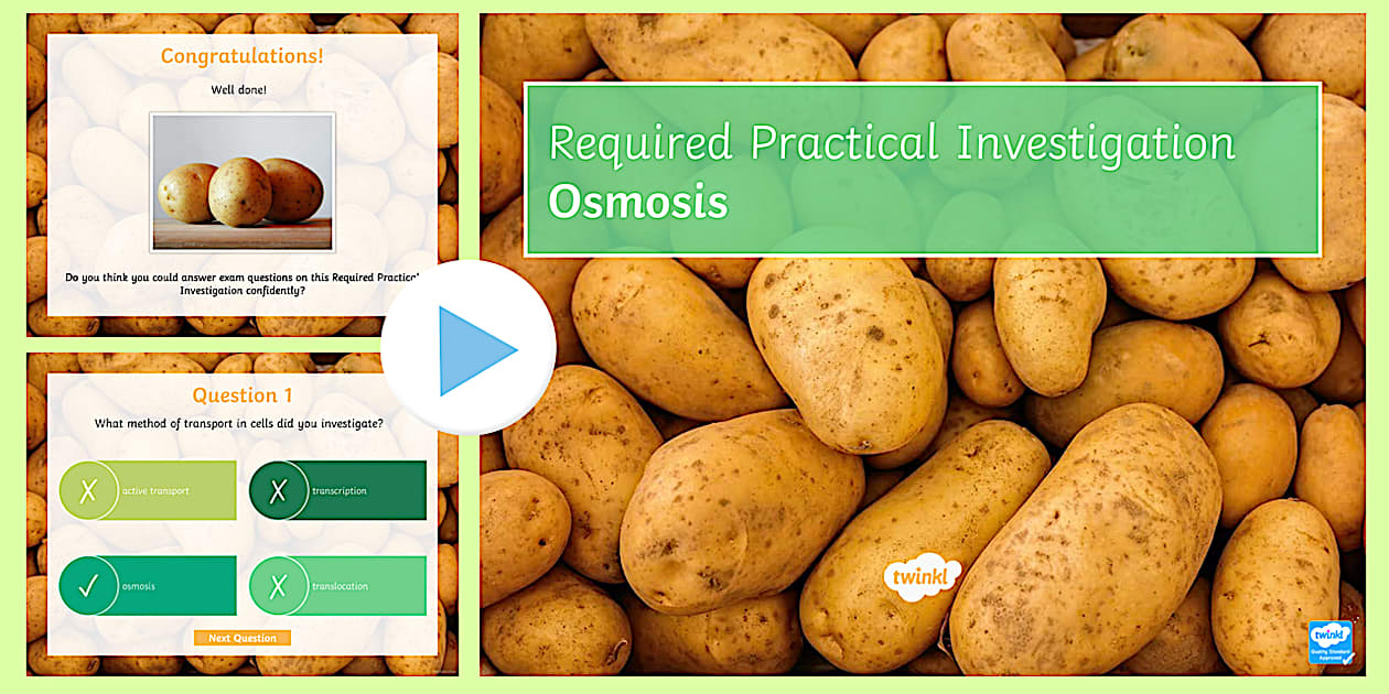 Required Practical Investigation Osmosis Quiz PowerPoint