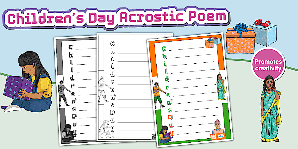 Children's Day Acrostic Poem Template