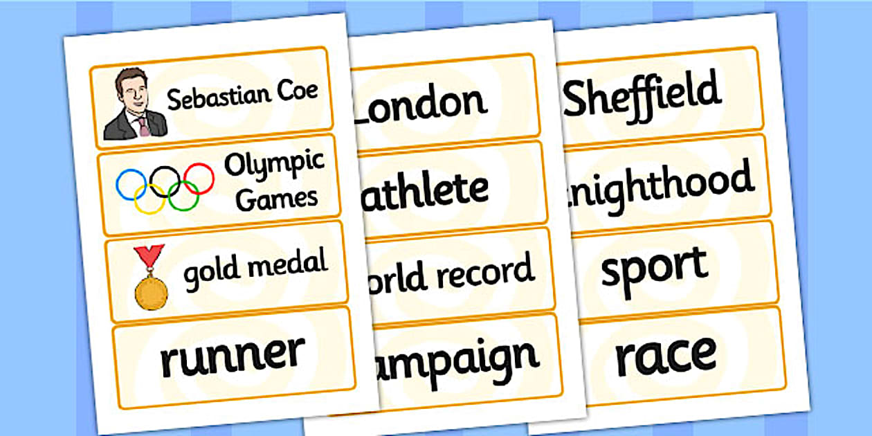 Cursive Sebastian Coe Word Cards (Hecho por educadores)