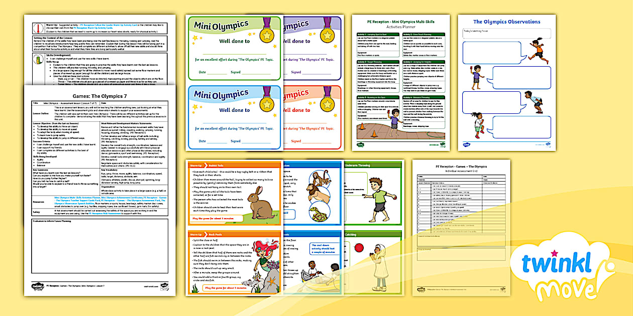 Twinkl Move Reception The Olympics Lesson 7 Mini Olympics