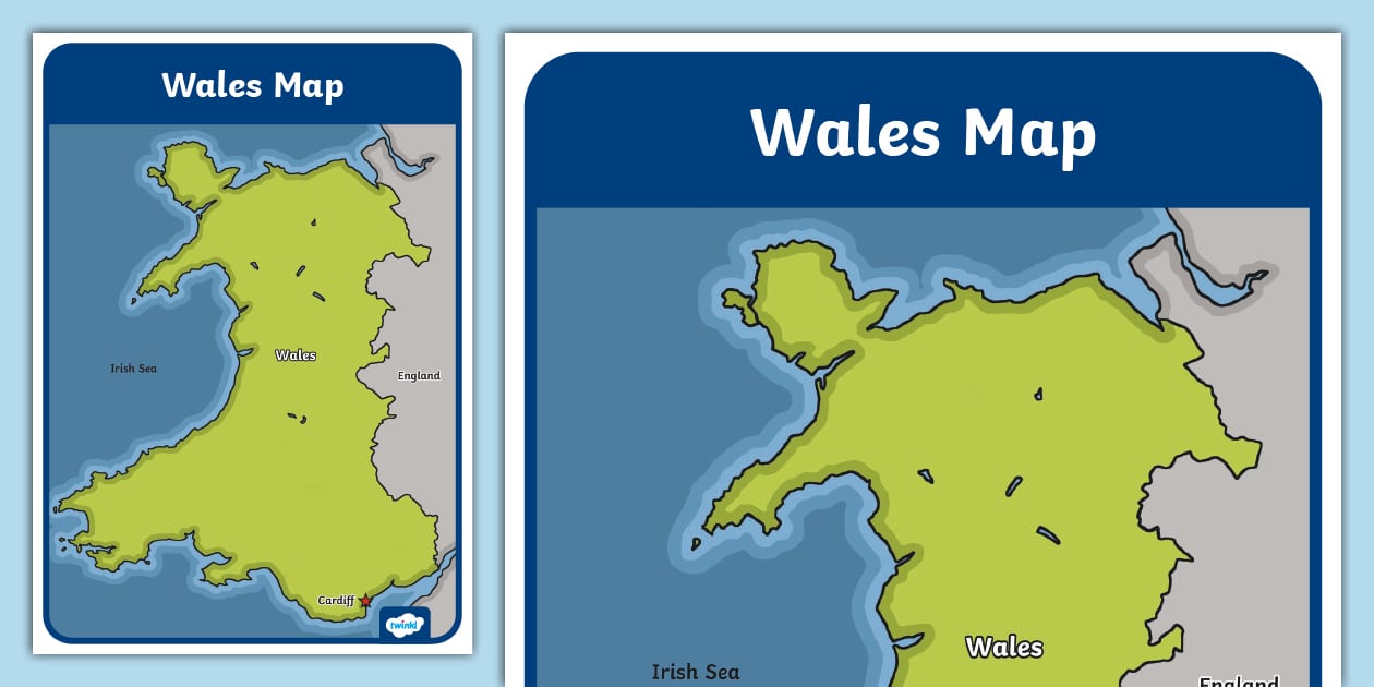 Map of Wales Display Poster | KS1 Geography (Teacher-Made)