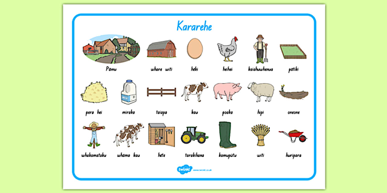 The Farm Word Mat (teacher made) - Twinkl